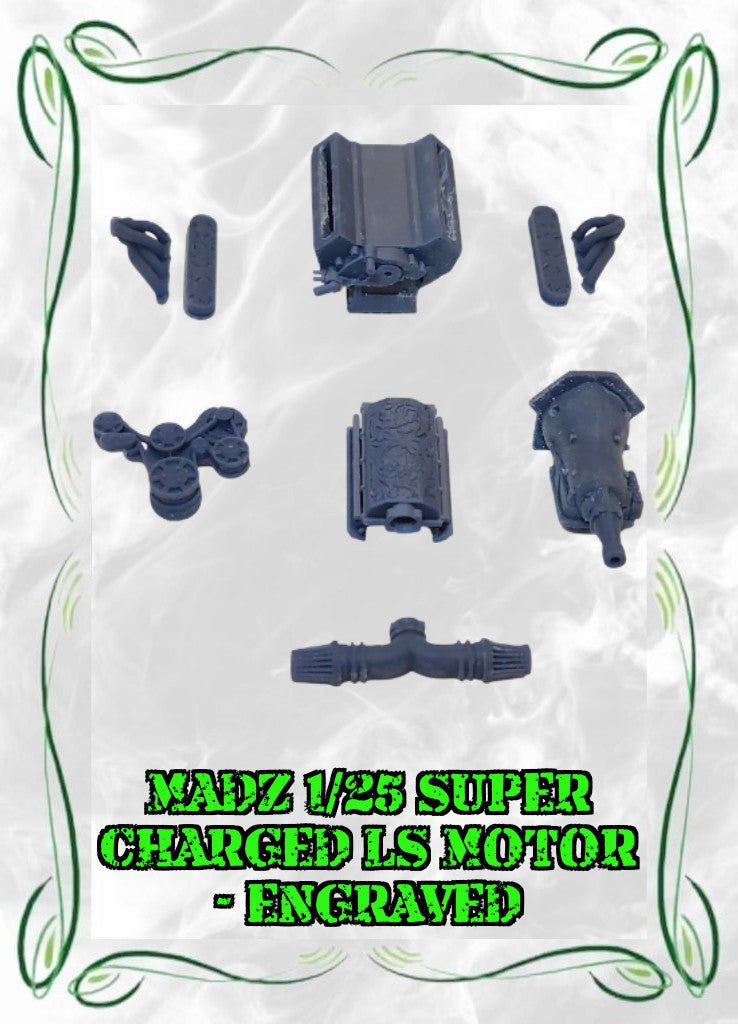 MADZ 1/25 Super Charged LS Motor - Engraved – madzscalemodeldesignz